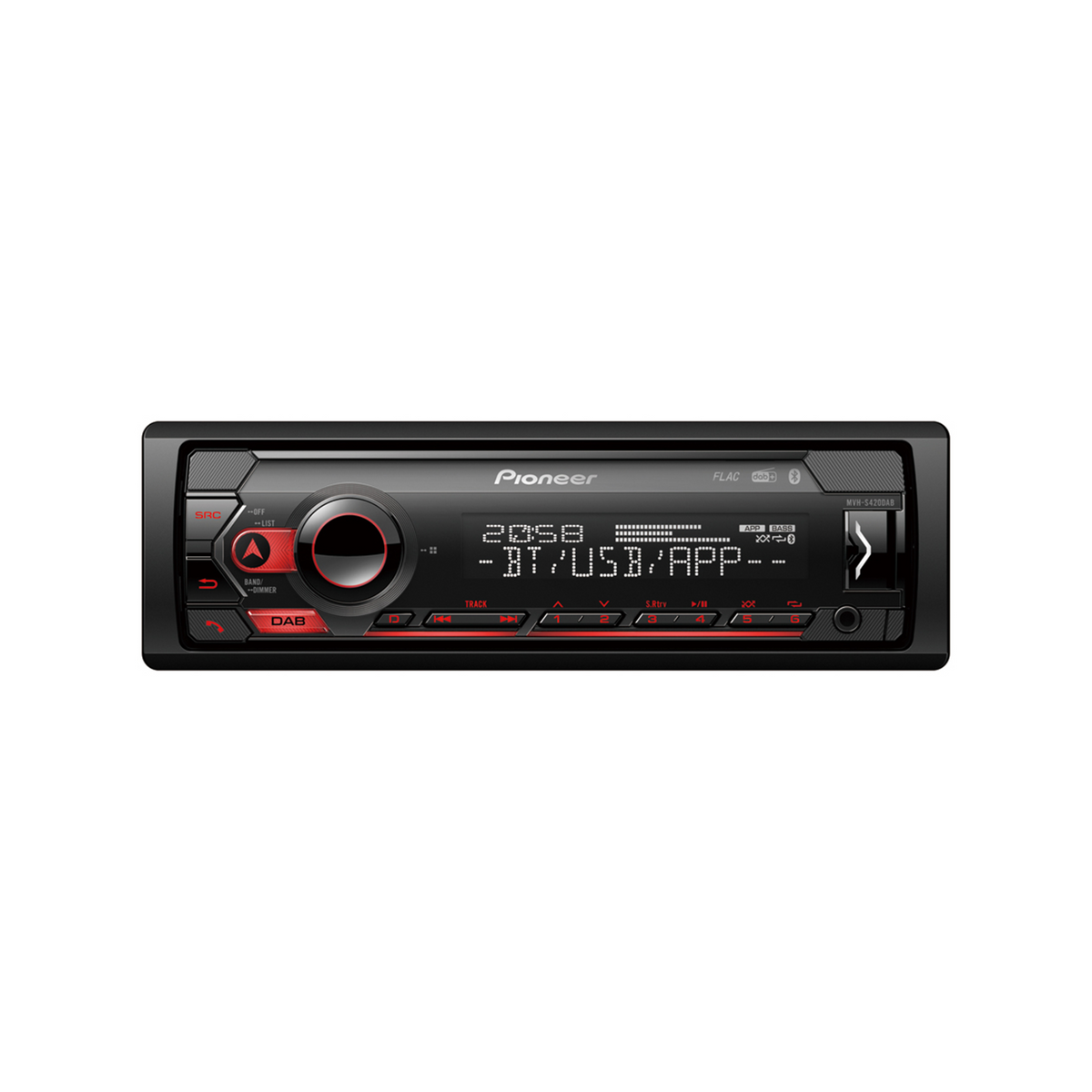 Pioneer MVH-S420DAB Mechless Media Player with Bluetooth & DAB ...